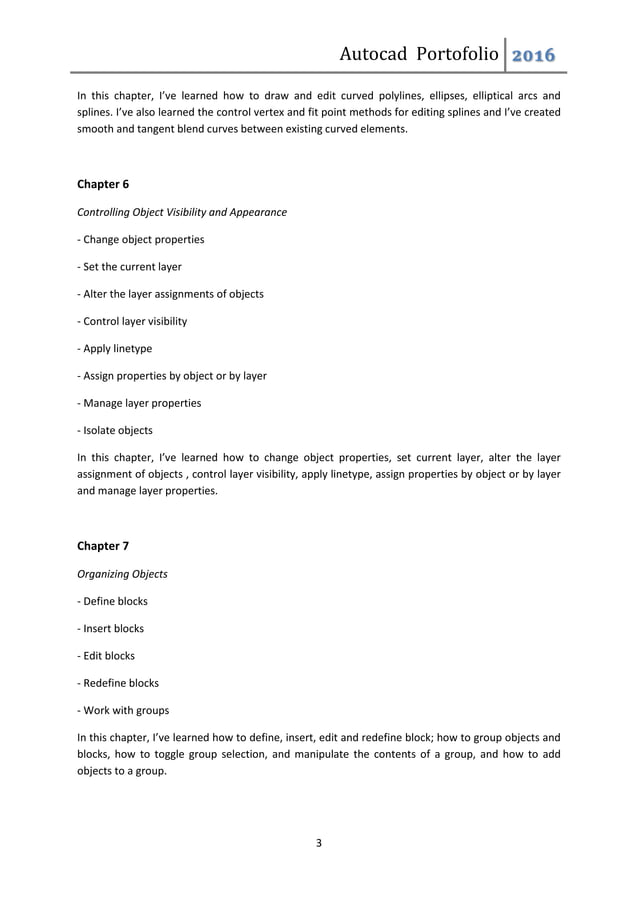 Autocad portfolio 2016 | PDF