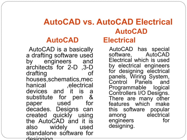 AutoCad Electrical | PPTX | 3-D Graphics | Computer Software and ...