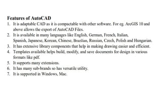 Introduction to AUTOCAD and commands in AutoCAD | PPT