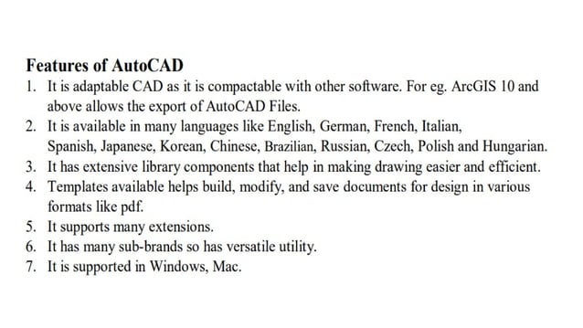 Introduction to AUTOCAD and commands in AutoCAD | PPTX