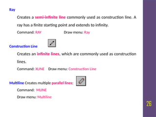 Introduction and Basic commands of Auto CAD ppt BY KRT | PPTX