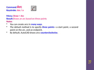 Introduction and Basic commands of Auto CAD ppt BY KRT | PPTX