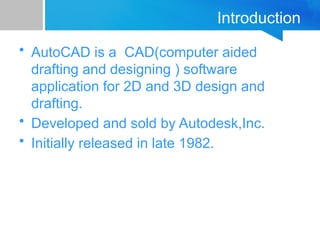 AUTOCAD PRESENTATION FOR CIVIL STUDENTSS | PPTX