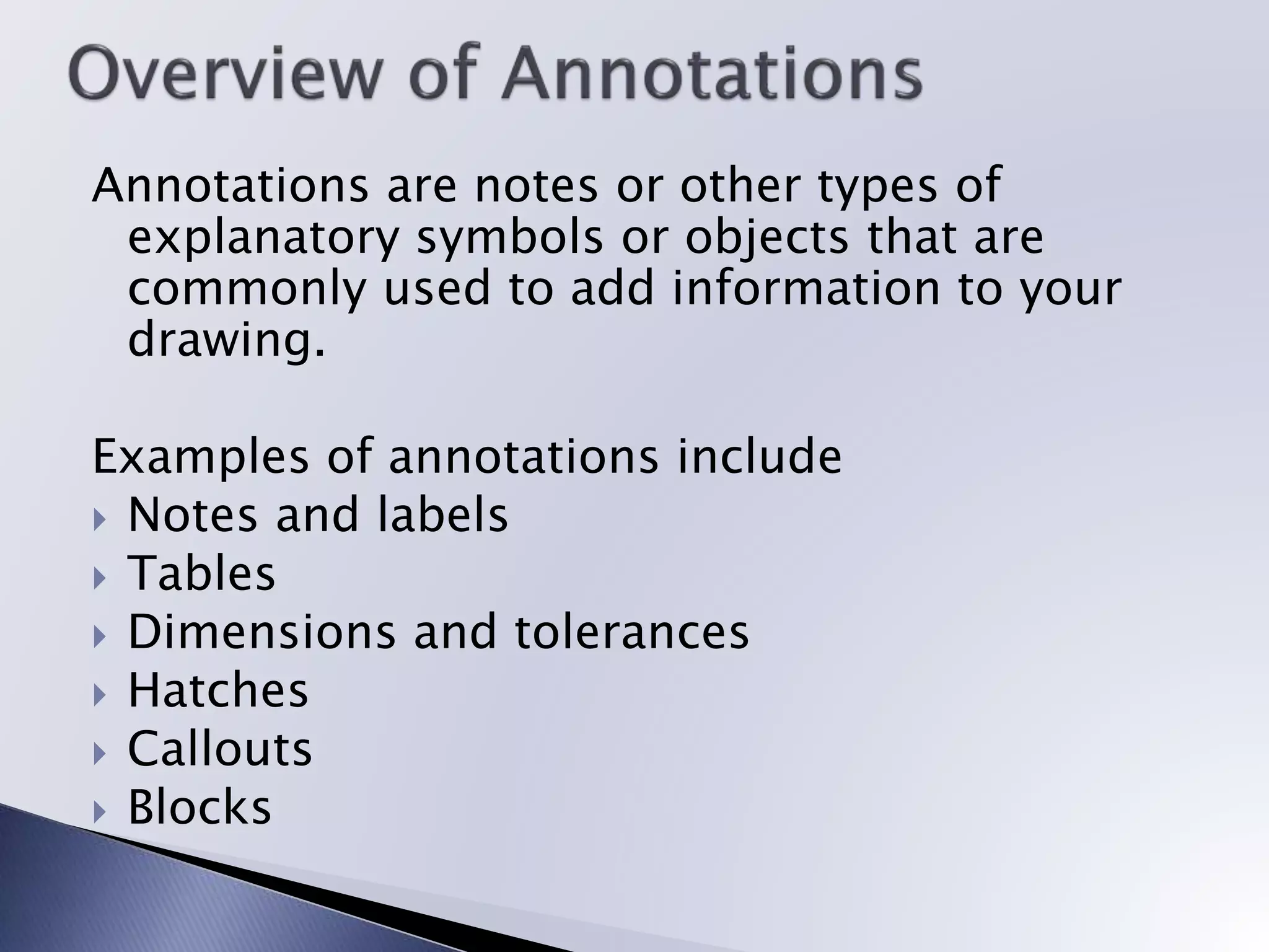AutoCad scale annotation | PPTX