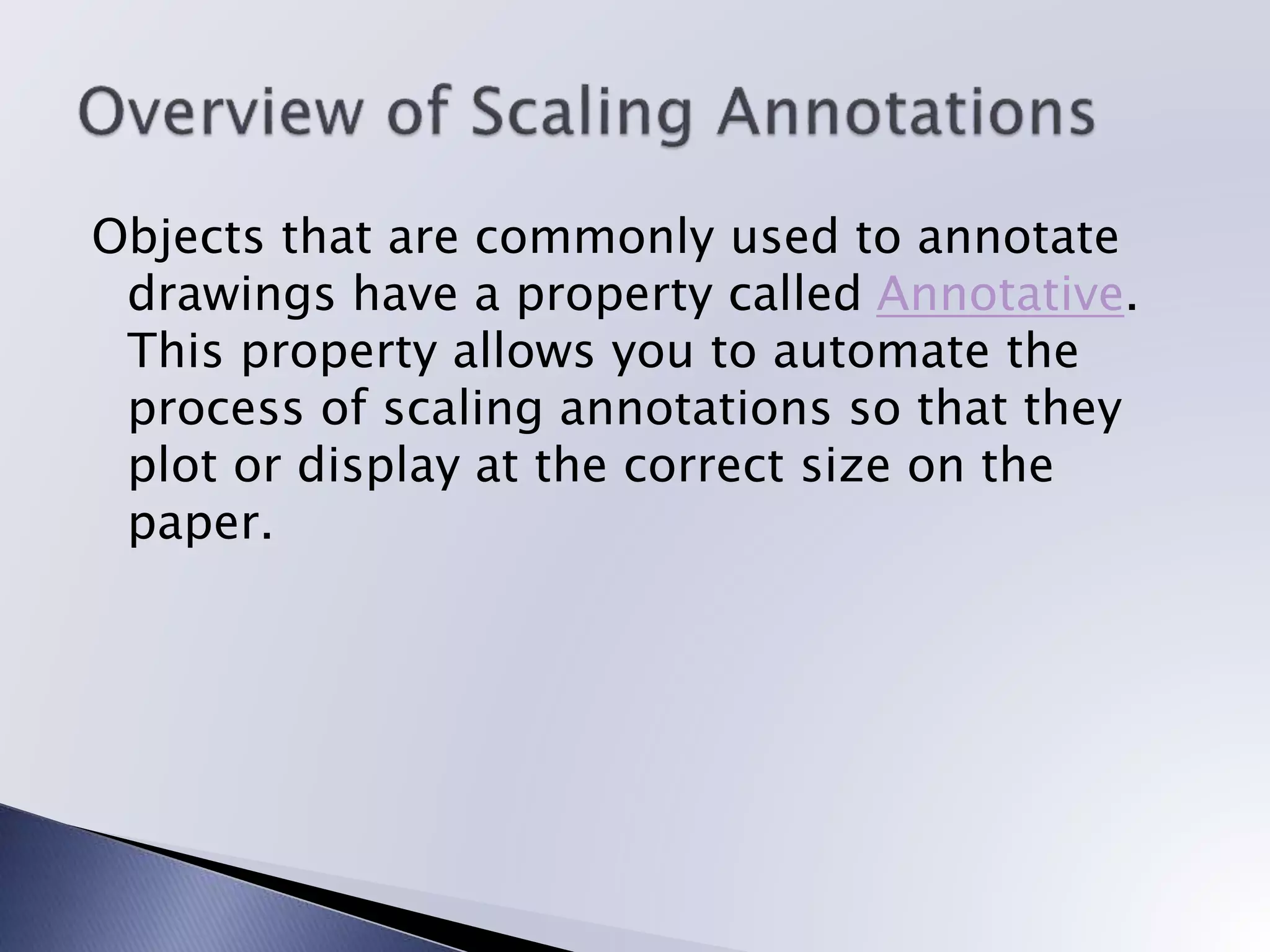 AutoCad scale annotation | PPTX