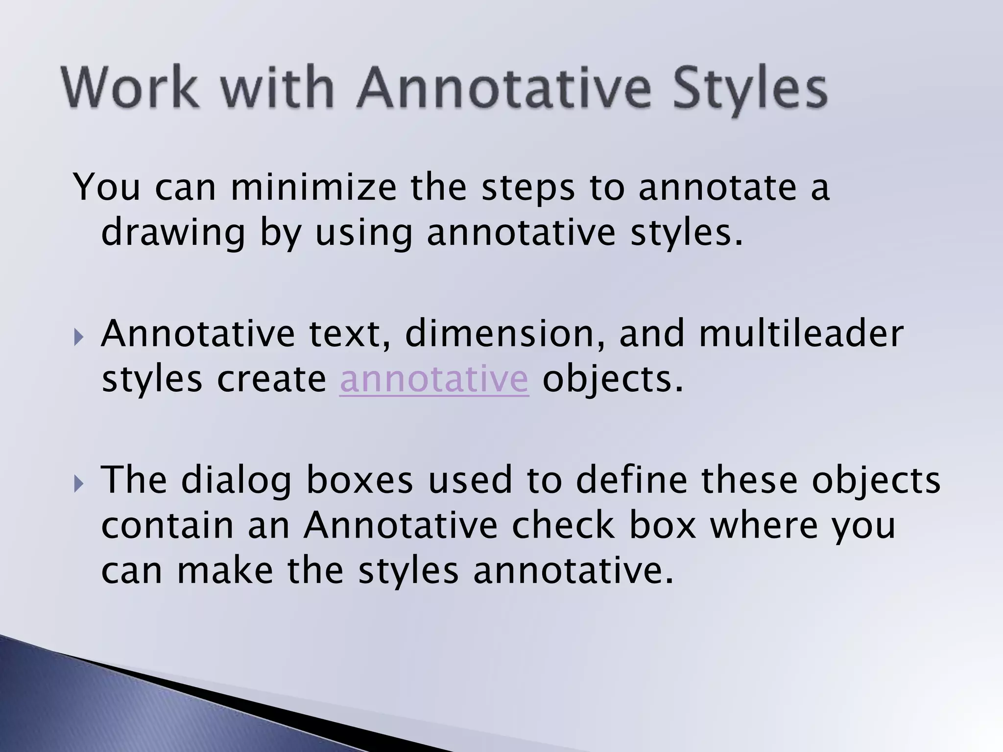 AutoCad scale annotation | PPTX