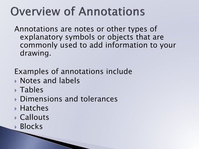 AutoCad scale annotation | PPTX