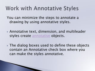 AutoCad scale annotation | PPTX