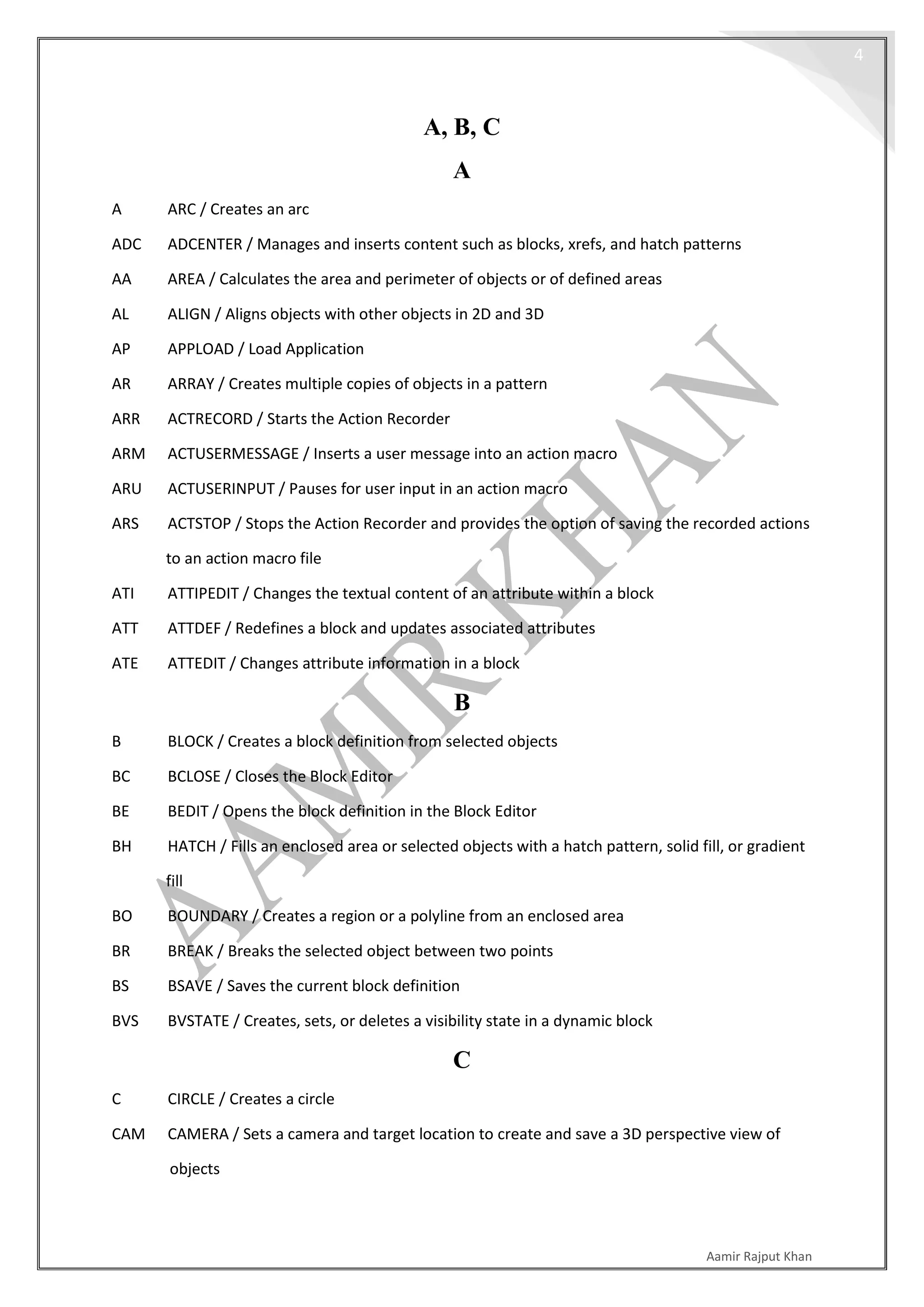 Auto cad shortcuts | PDF