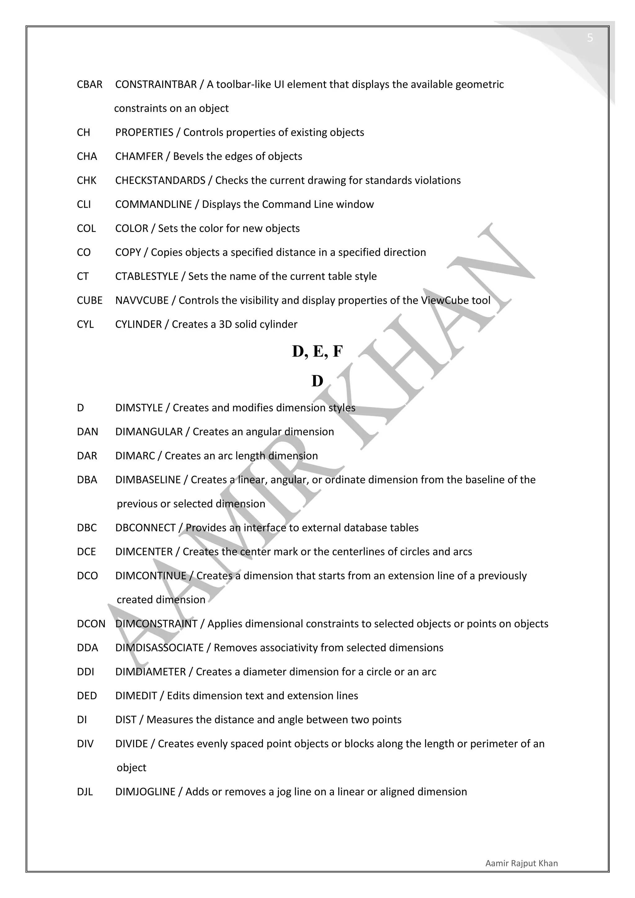 Auto cad shortcuts | PDF
