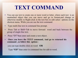 Text Command in AutoCAD | ODP