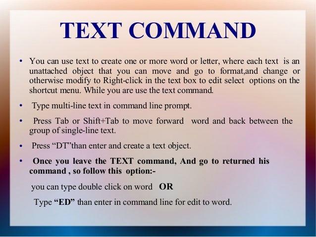 Text Command in AutoCAD