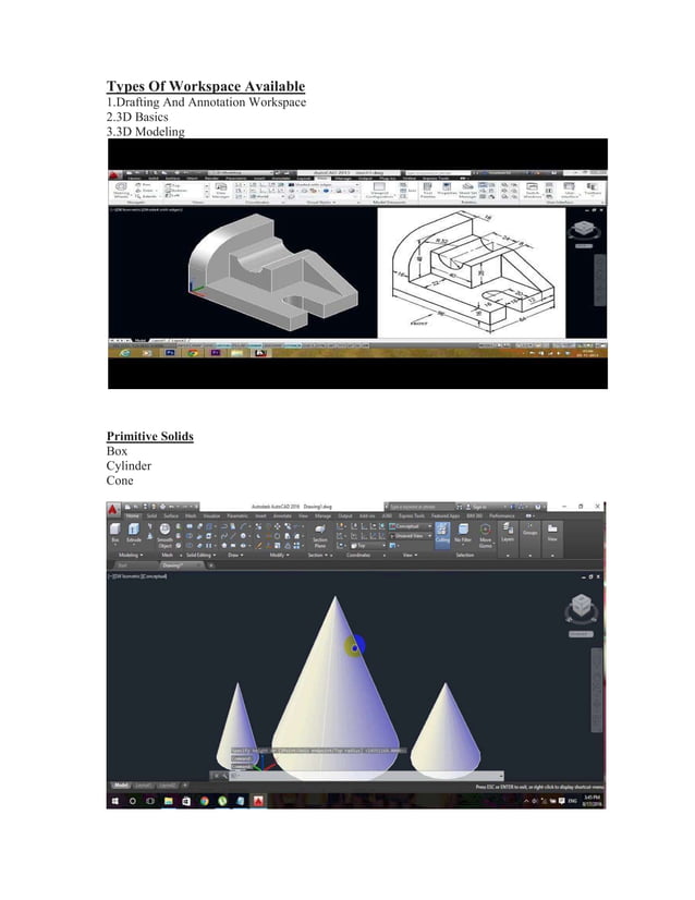 Autocad training report | PDF | Desktop Publishing | Computer Software and Applications