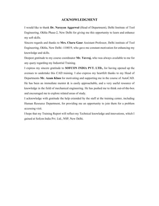 Autocad Training Report Pdf