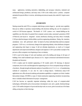 Autocad training report | PDF