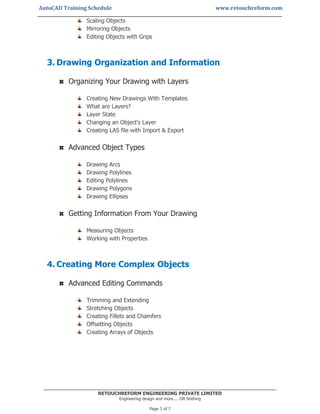 AutoCAD Training Syllabus | PDF