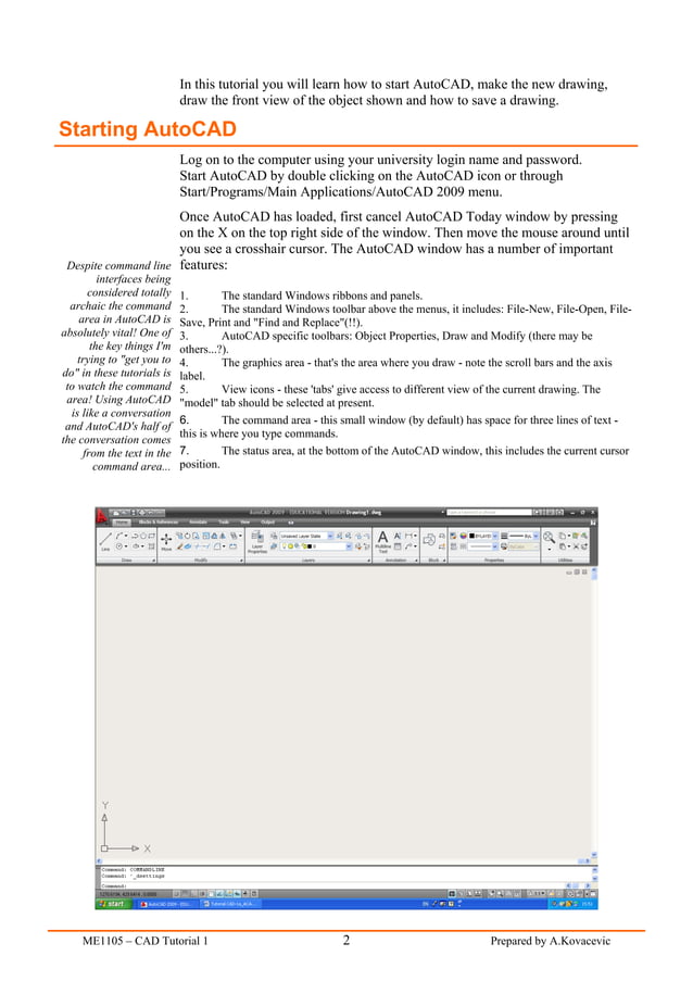 Auto cad tutorial | PDF | Computing | Technology & Computing