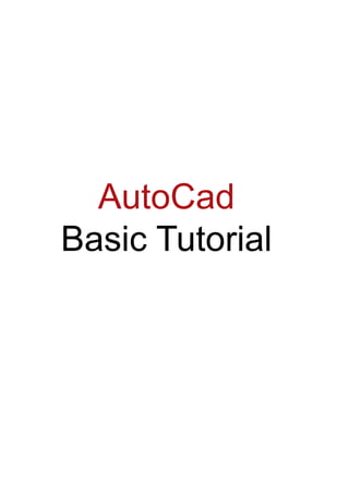 Auto Cad tutorial | PDF