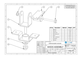 Autocad - The shock Assembly - Vaibhavkumar Vaghani | PDF
