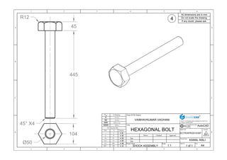 Autocad - The shock Assembly - Vaibhavkumar Vaghani | PDF