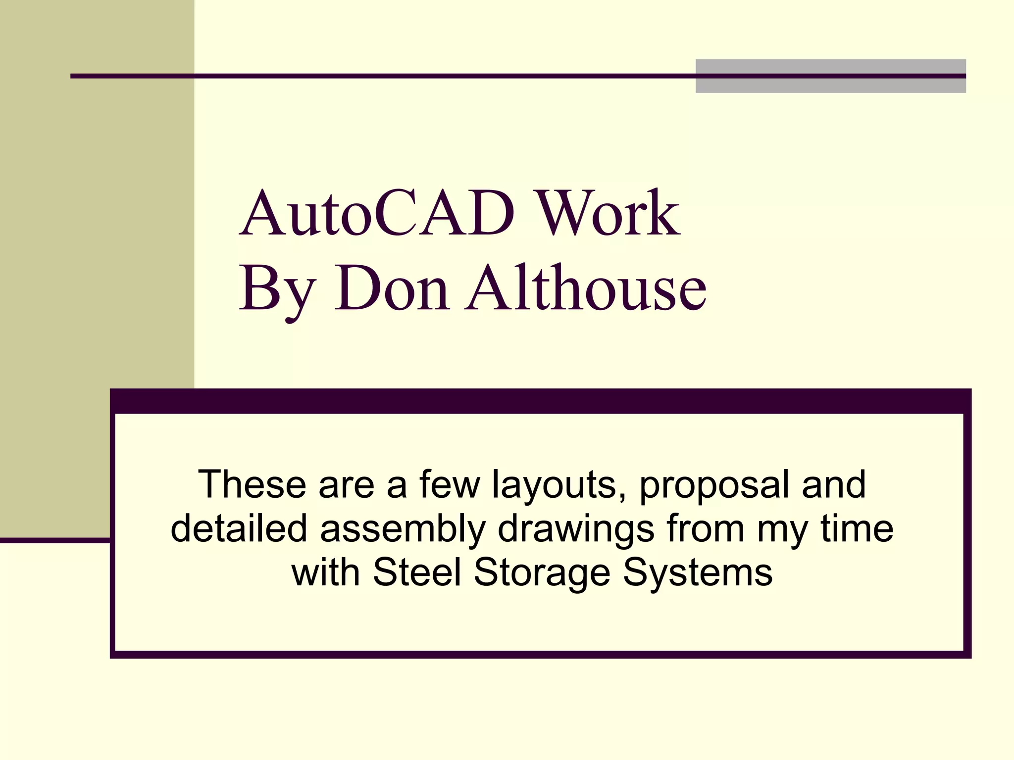 Auto Cad Work Presentation | PPT