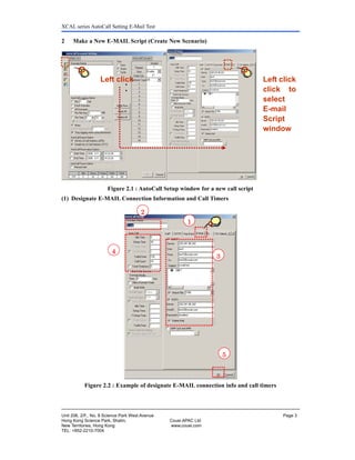 Auto call setup for xcal series 3.x.xx e mail | PDF | Email | Internet