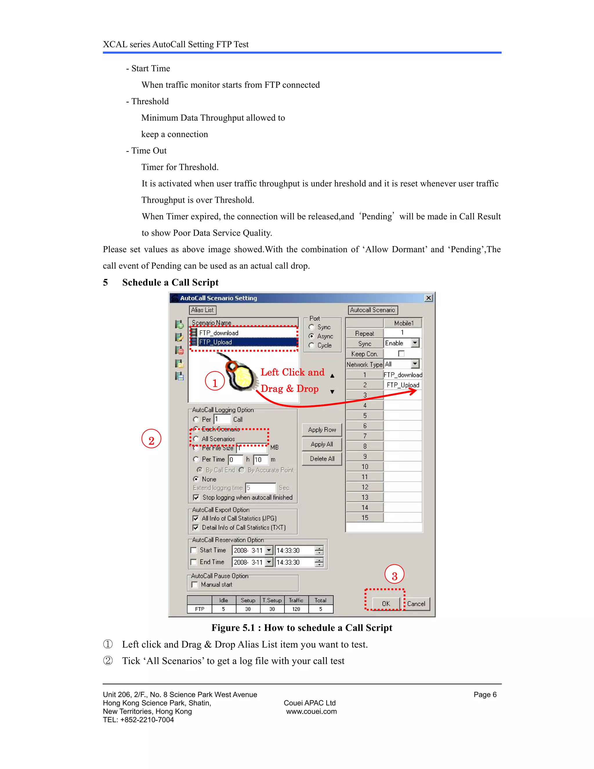 Auto call setup for xcal series 3.x.xx ftp | PDF