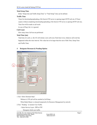 Auto call setup for xcal series 3.x.xx ftp | PDF
