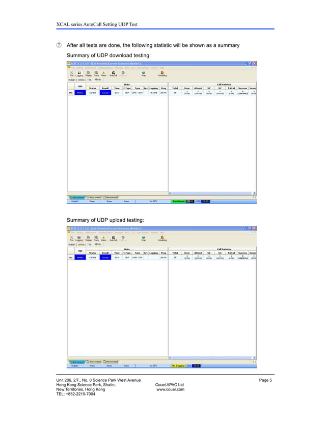Auto call setup for xcal series 3.x.xx udp | PDF