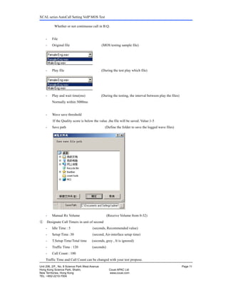 Auto call setup for xcal series 3.x.xx voip | PDF