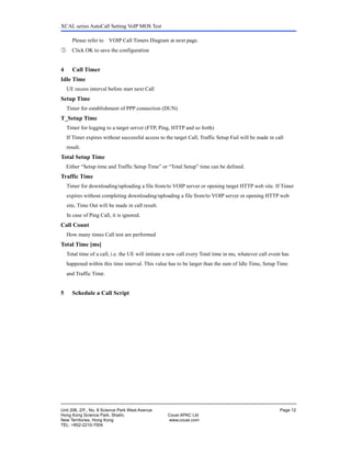 Auto call setup for xcal series 3.x.xx voip | PDF