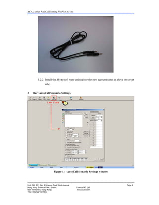 Auto call setup for xcal series 3.x.xx voip | PDF