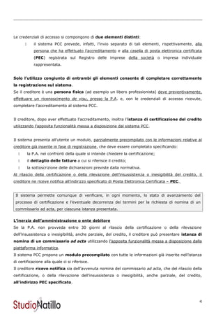 STUDIO NATILLO /Certificazione dei crediti della PA: la procedura è ...