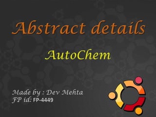 Autochem | PPT