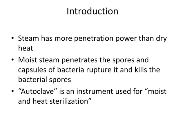 Autoclave | PPTX | Chemistry | Science