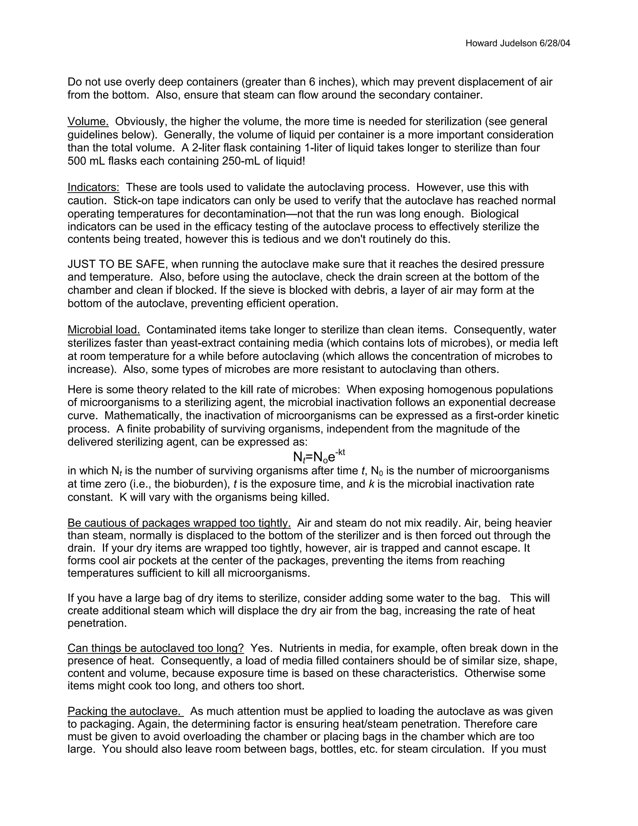 Autoclave operation | PDF