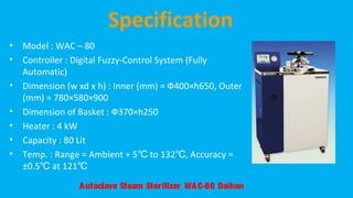 Autoclaves Steam Sterilizer WAC-80 Daihan | PPT