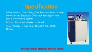 Autoclaves Steam Sterilizer WAC-80 Daihan | PPT