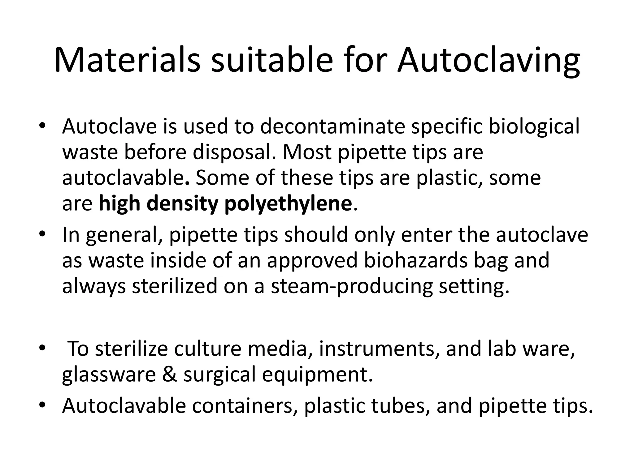 Autoclave a method to sterilize laboratory Goods & Hospital Equipments ...