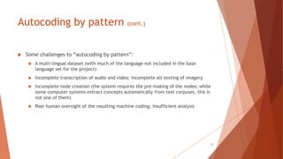 Letting the Machine Code Qualitative and Mixed Methods Data in NVivo 10 ...