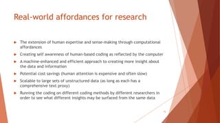 Letting the Machine Code Qualitative and Mixed Methods Data in NVivo 10 | PPT