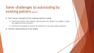 Letting the Machine Code Qualitative and Mixed Methods Data in NVivo 10 | PPT