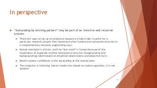 Letting the Machine Code Qualitative and Mixed Methods Data in NVivo 10 | PPT