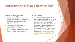 Letting the Machine Code Qualitative and Mixed Methods Data in NVivo 10 | PPT