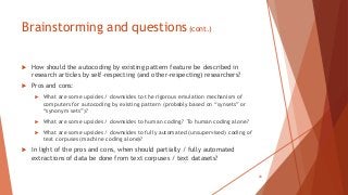 Letting the Machine Code Qualitative and Mixed Methods Data in NVivo 10 | PPT