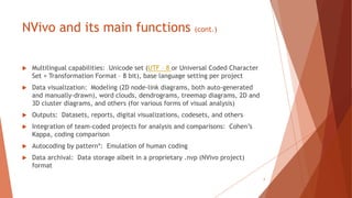 Letting the Machine Code Qualitative and Mixed Methods Data in NVivo 10 | PPT