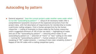 Letting the Machine Code Qualitative and Mixed Methods Data in NVivo 10 | PPT