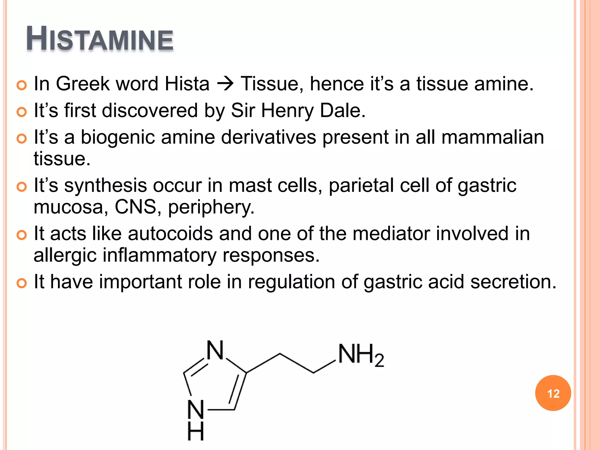 Autacoids And Histamines | PPTX