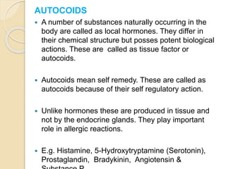 Autocoids | PPTX