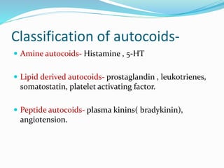 Autocoids | PPT